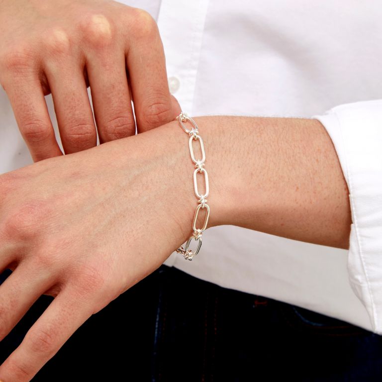Sterling Silver Knuckle Bold Chain Bracelet - Annoushka UK