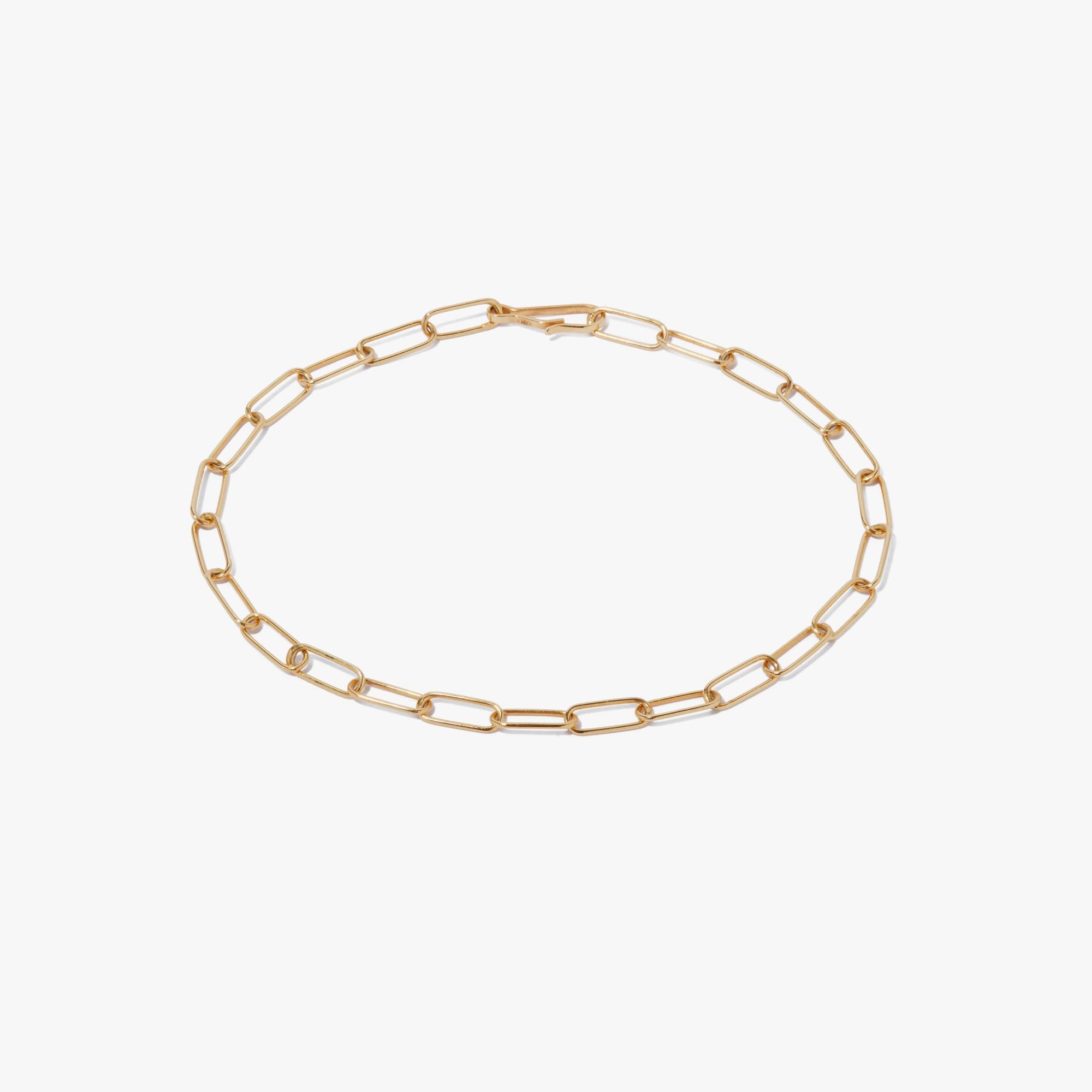 14ct Yellow Gold Large Mini Cable Chain Bracelet - Annoushka International