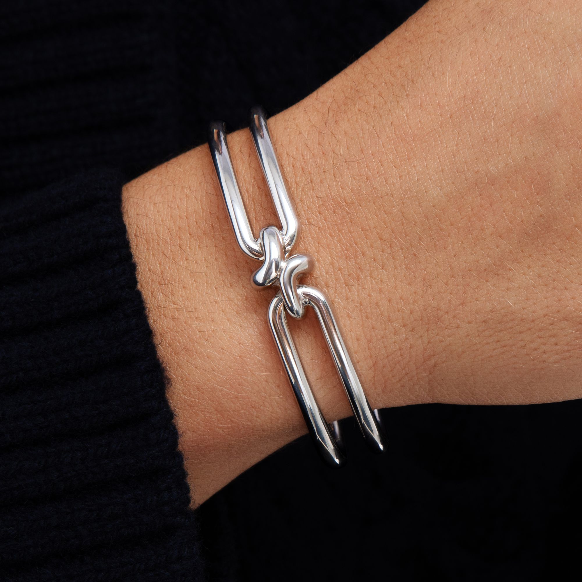 Sterling Silver Knuckle Bangle - Annoushka UK